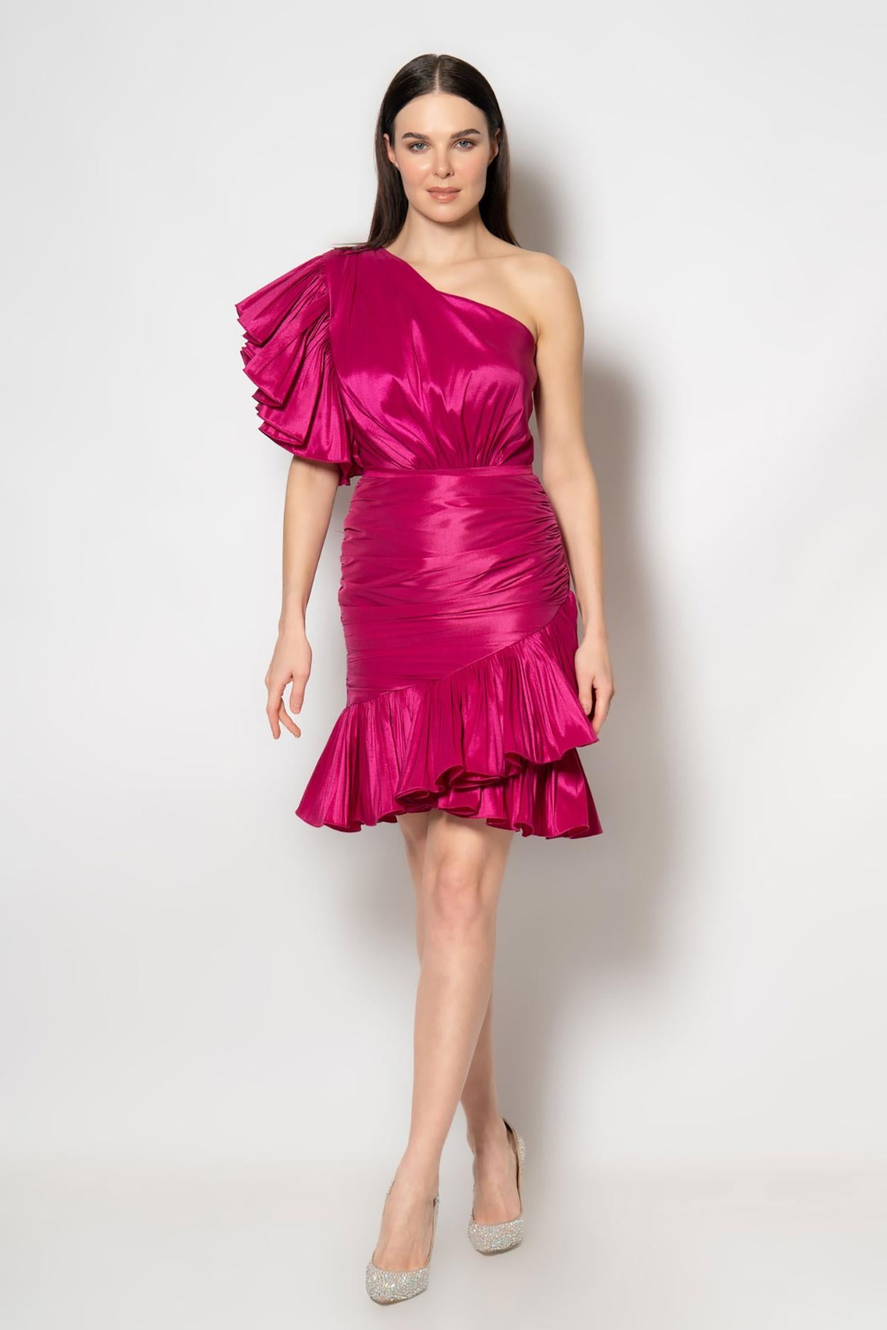Ester Neon Fuchsia Mini Dress – unmatchedbyu
